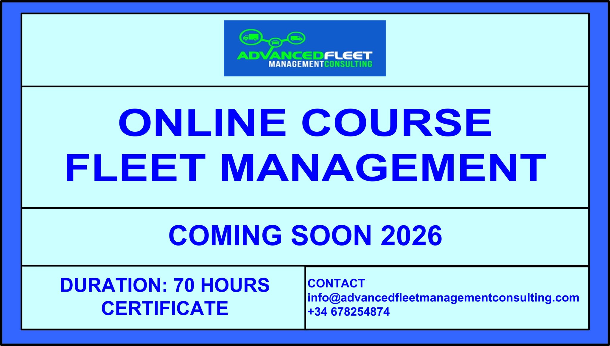 Fleet Management Online Training - Advanced Fleet English
